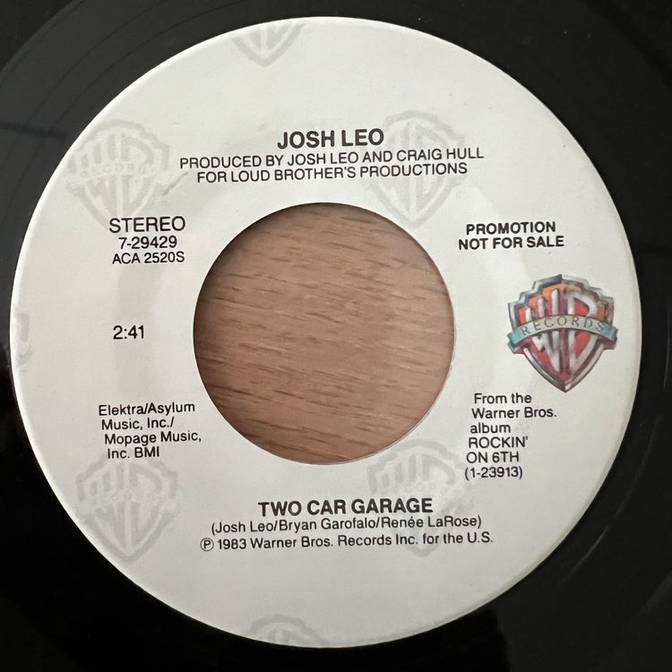 Josh Leo - Two Car Garage / US-Promo 1983 (Gebraucht) in Gais für CHF 3 ...