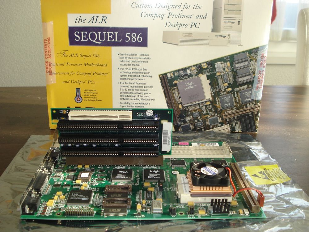 Nostalgie: Retro Pentium 133Mhz Motherboard mit CPU (Neu (gemäss ...