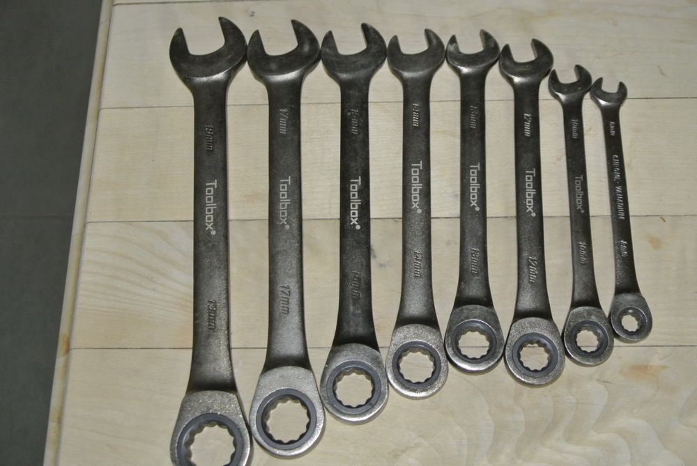 Toolbox Ring-Gabelschlüssel mit Rätsche 8 - 19 mm (Gebraucht) in ...