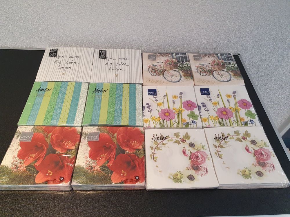 Servietten - 12 Packungen - 33cm x 33cm (Neu und originalverpackt) in ...