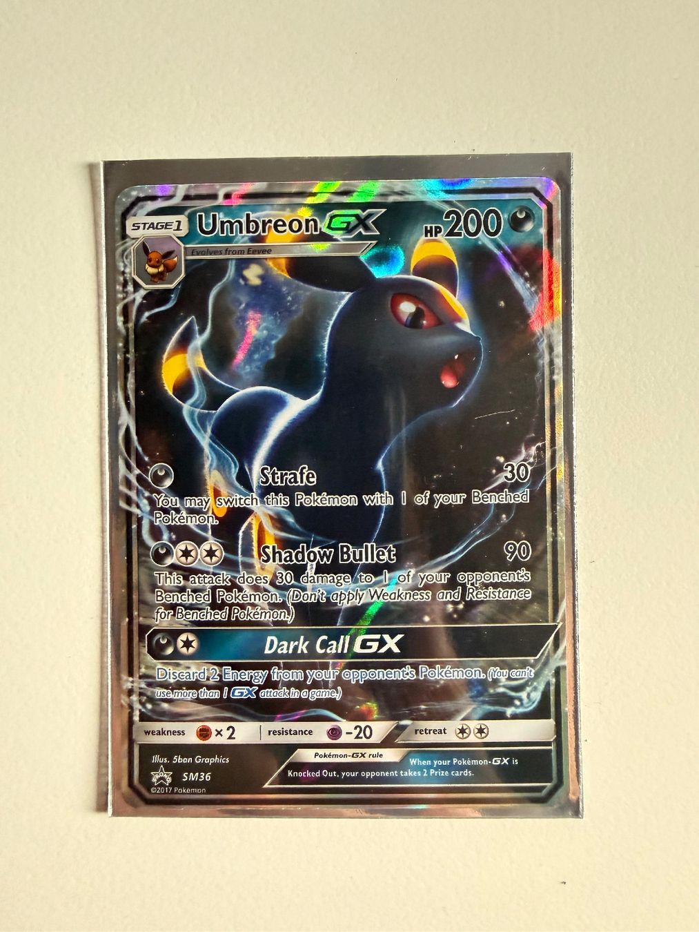Pokemon Karten Nachtara Umbreon GX/V + Basic Energie Gold (Neu (gemäss ...