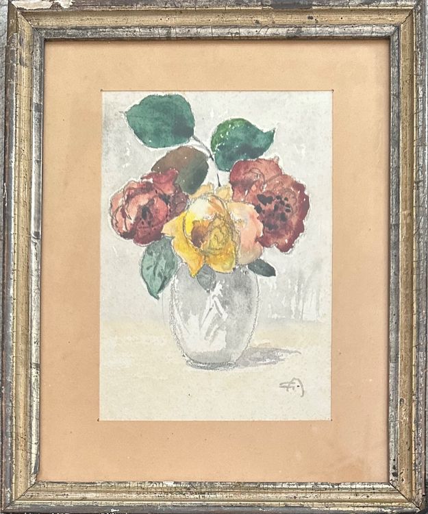 Alte Mischtechnik mit Blumen In Vase Unl.Signiert (Gebraucht) in Root für CHF 19 – nur Abholung ...