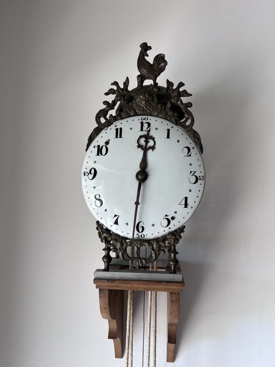 Wanduhr Antik Messing Hahn Top Zustand, Rarität (Gebraucht) in ...