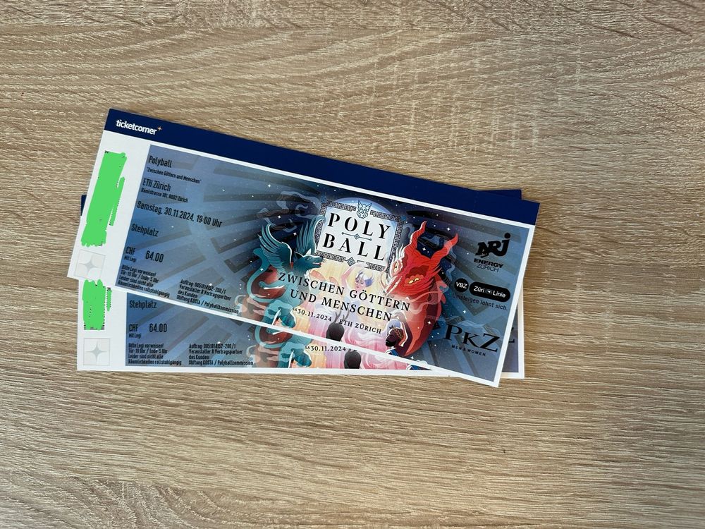 2x Polyball ticket 2024 (Neu und originalverpackt) in Uerikon für CHF 250 – mit Lieferung auf ...