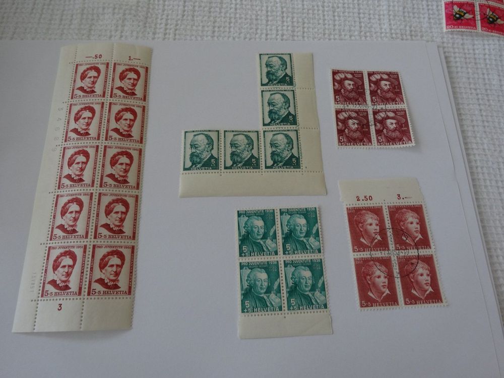 Blöcke Pro Juventute 1938-1951-1952-1949 (Gebraucht) in Neerach für CHF 4 – mit Lieferung auf ...