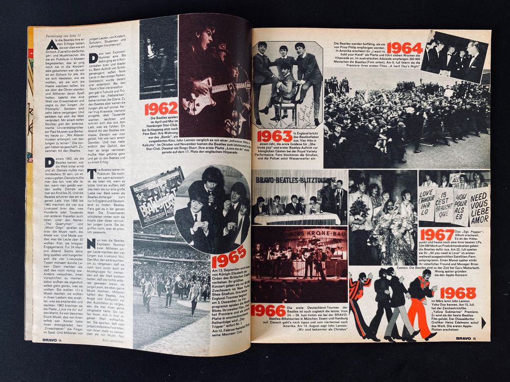 BRAVO 1972 Nr.43 Super-Poster Deep Purple Teil 2, Beatles 5s (Gebraucht ...