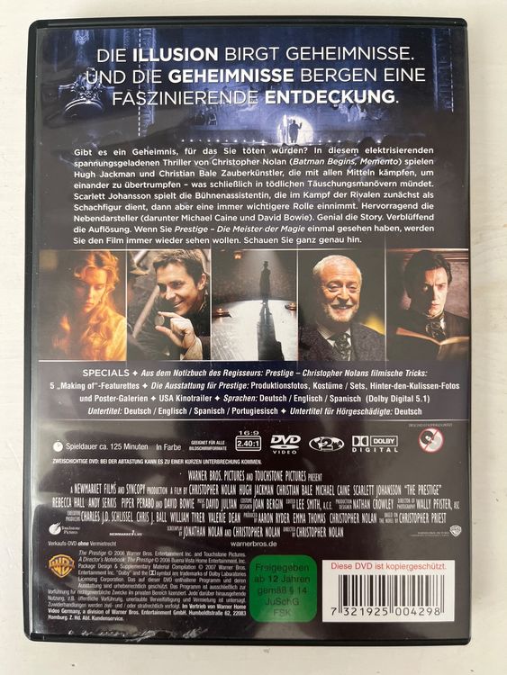 Prestige (2006) DVD 📀 - Christian Bale (Neu (gemäss Beschreibung)) in Sierre für CHF 4.95 – mit ...