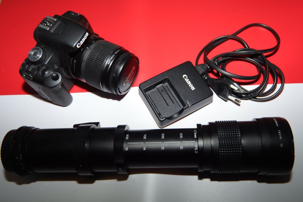 Canon EOS 500D-Reflex numérique-15.1 MP-avec ZOOM 420-800mm (Gebraucht ...