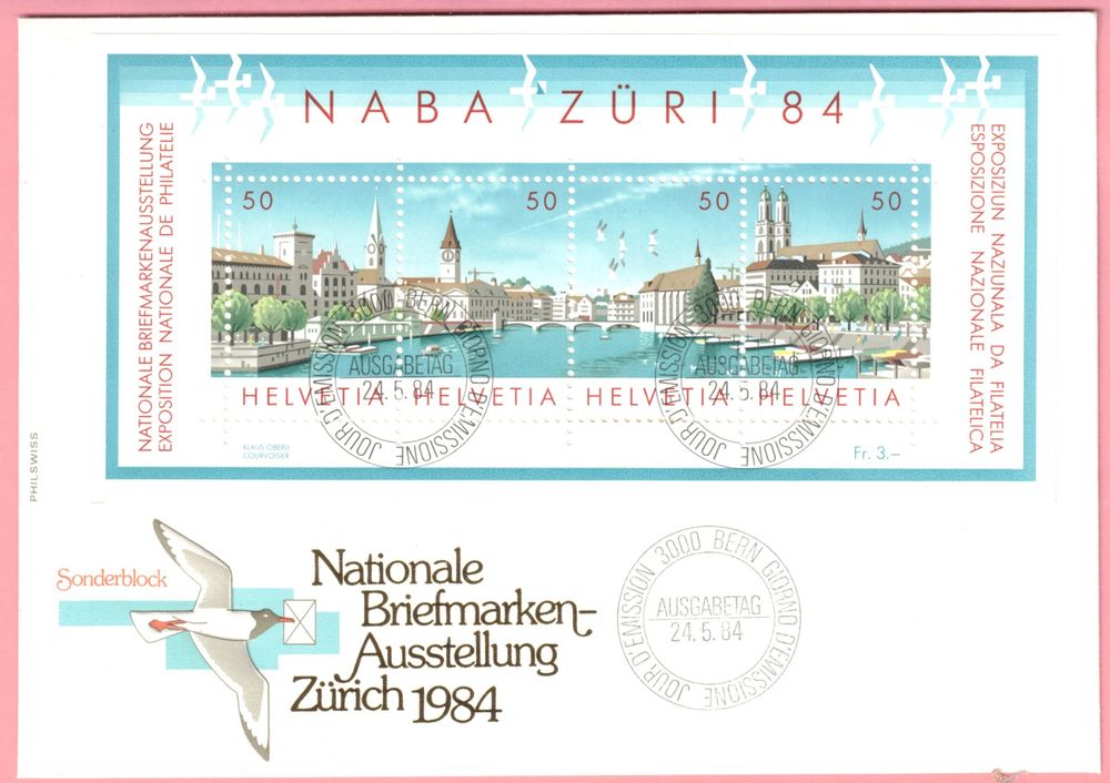 NABA ZÜRI 84 FDC Nationale Briefmarkenausstellung (Gebraucht) in Mellingen für CHF 1 – mit ...