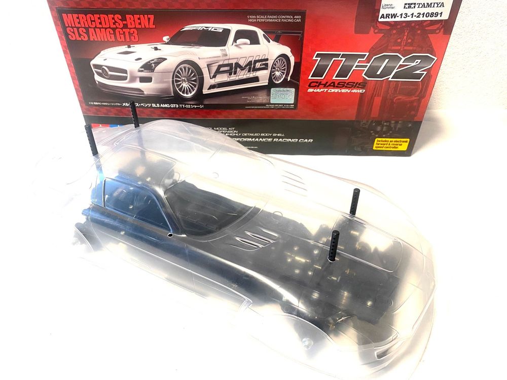 TAMIYA TT-02 4WD 1/10 MERCEDES-BENZ SLS AMG GT3 (Neu und ...