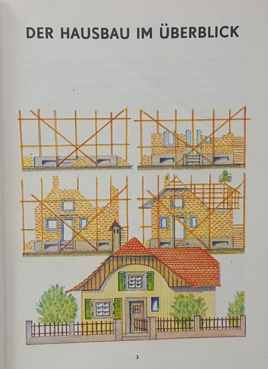 Wir bauen ein Haus (1950) Erstausgabe mit 7 illustrierten H. | Kaufen ...