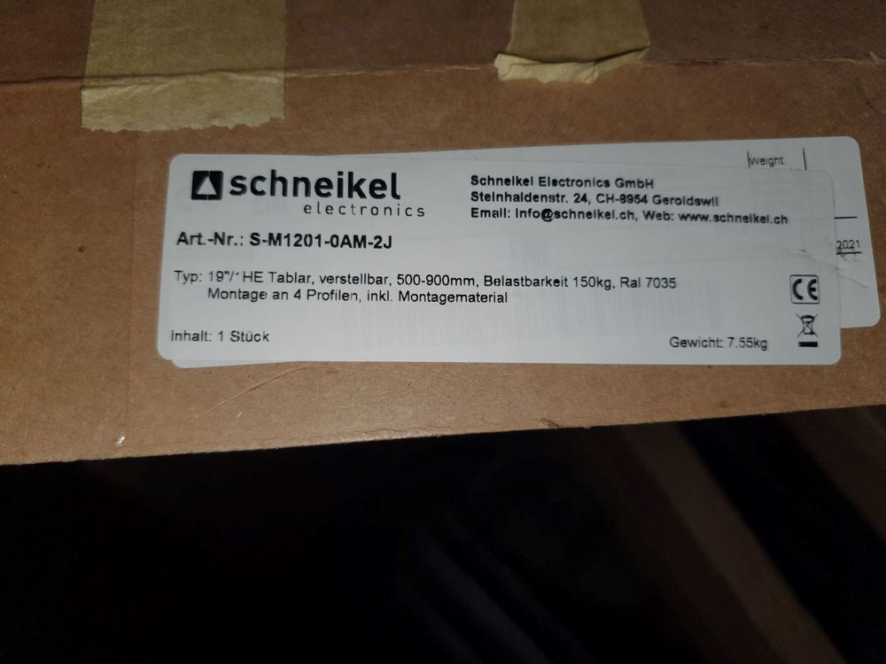 19" 19Zoll Fachboden Rack Tablar Verstellbar Schneikel (Neu und ...