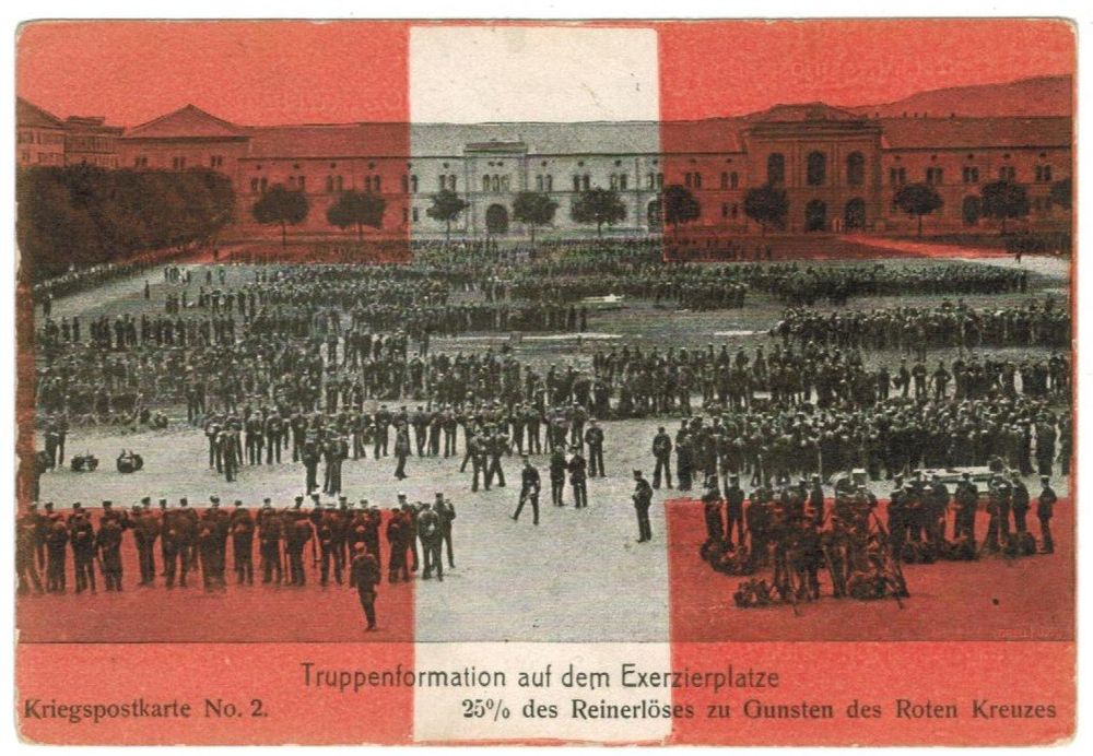 AK Kaserne Zürich, Truppenformation auf Exerzierplatz 1918 (Gebraucht) in Zürich für CHF 4 – mit ...