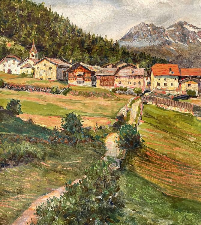 Oscar Nussio (1899-1976) - Orig. Gemälde - Sur En d'Ardez (Gebraucht ...