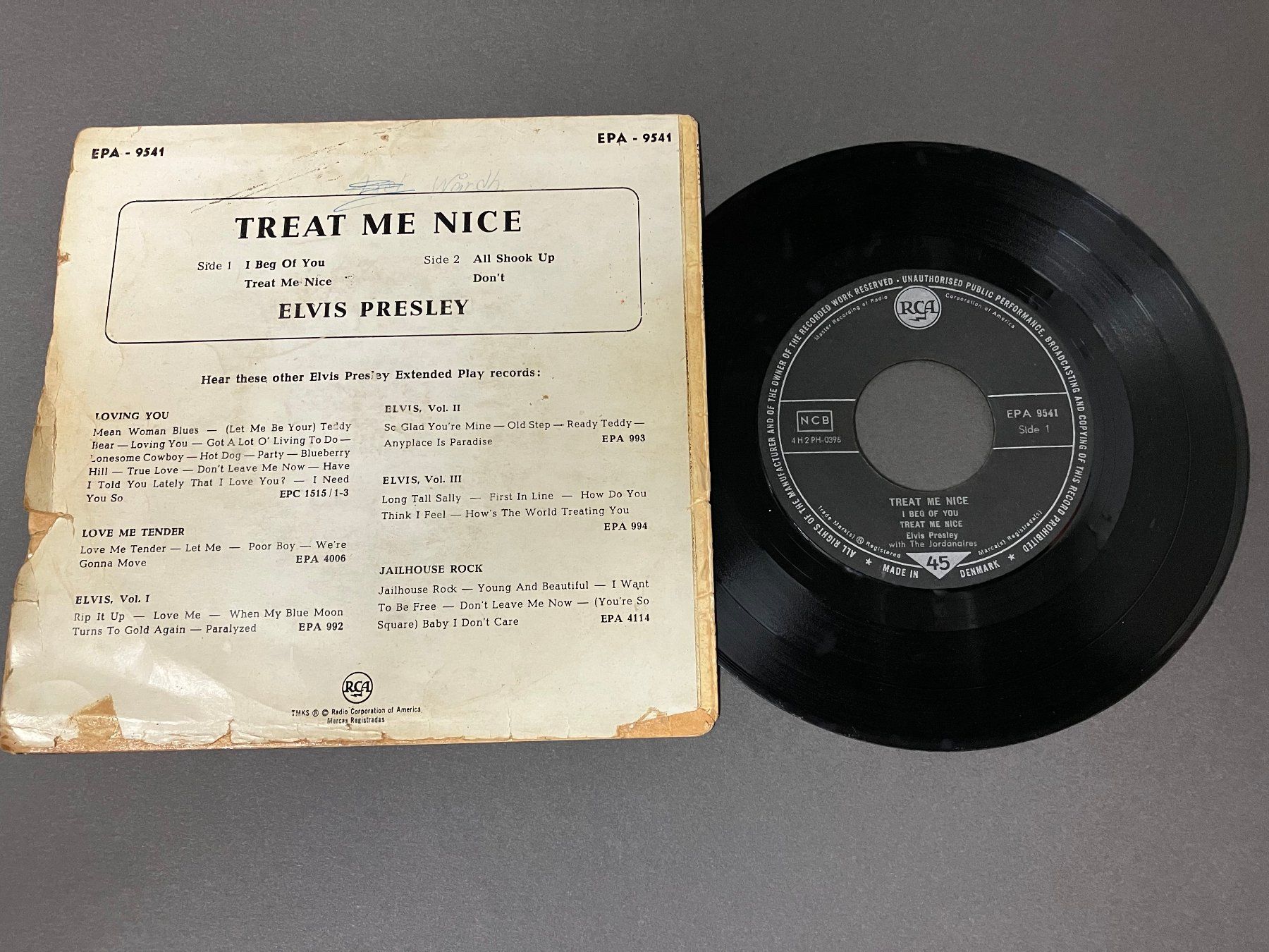 Elvis Presley / EP Treat Me Nice / Dänemark (Gebraucht) in Nussbaumen ...