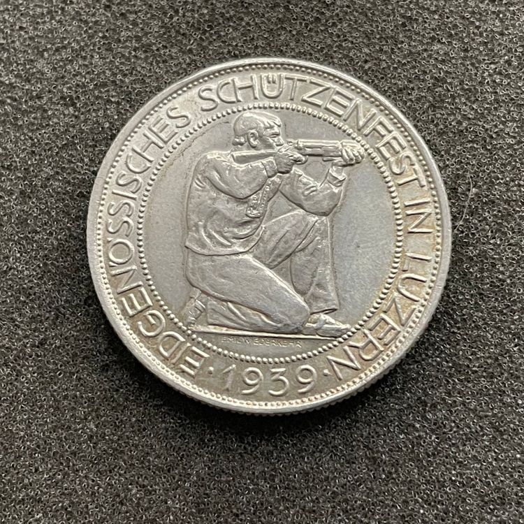 5 Franken Silber Schützentaler Luzern 1939 | Kaufen auf Ricardo