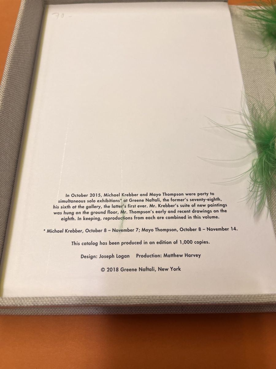 Michael Krebber and Mayo Thompson: Ground Floor 8th Floor (Neu (gemäss ...