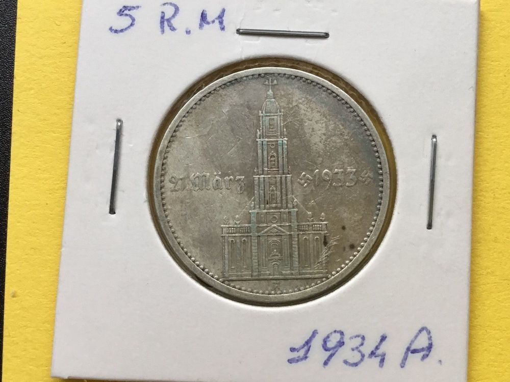 3 Münze 5 REICHMARK 1934/1935 Garnisonkirche | Kaufen auf Ricardo
