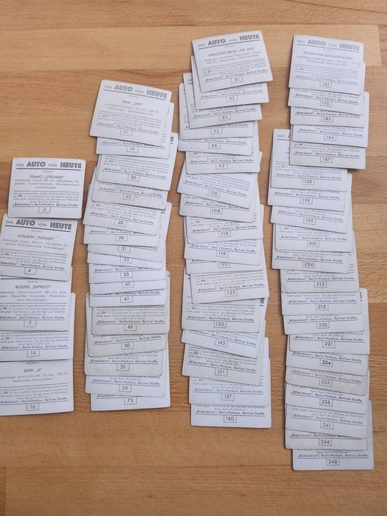 Antike Auto Sammelkarten "Das Auto von Heute" (Gebraucht) in ...