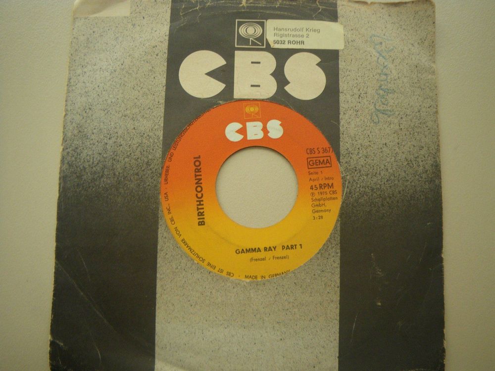Vinyl-Single Birth Control - Gamma Ray | Kaufen auf Ricardo