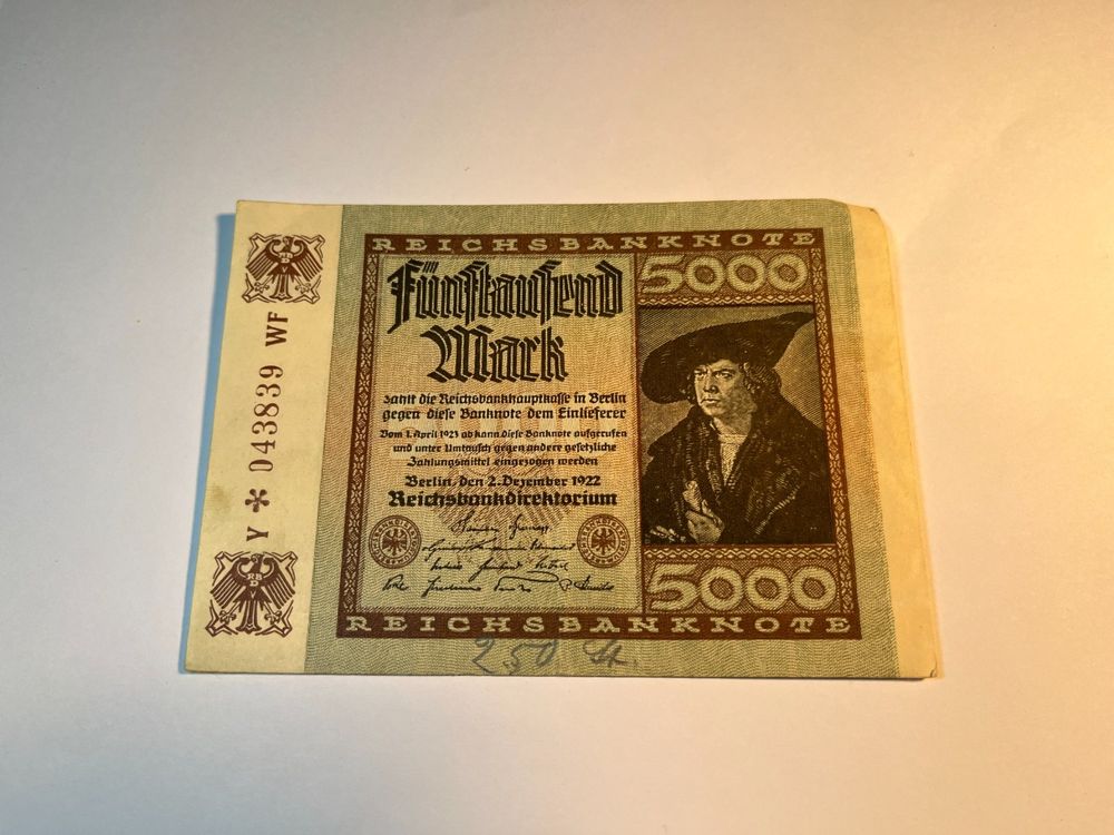 Fünftausend Mark, 1922 (Gebraucht) in Bern für CHF 10 – mit Lieferung ...
