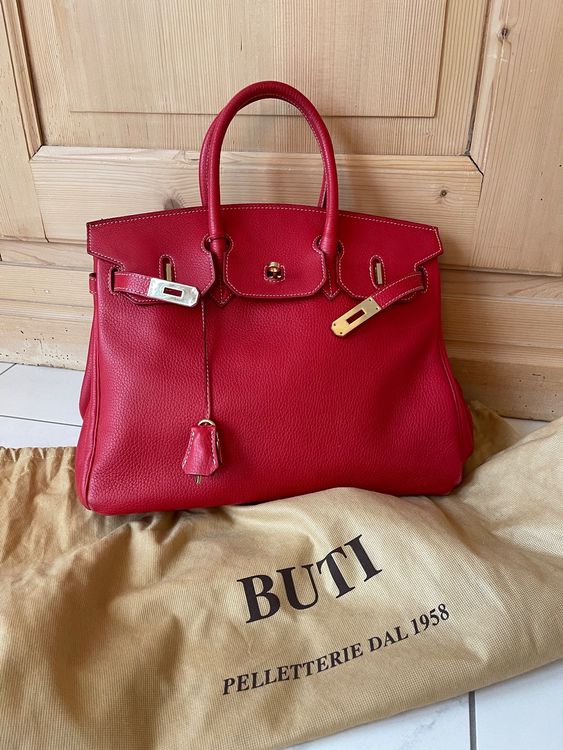 Schöne Ledertasche von Buti im Kelly-Style in rot (Gebraucht) in ...