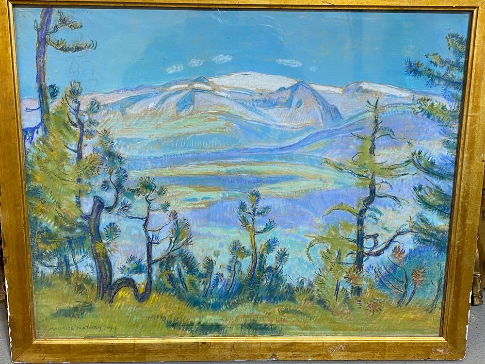 Maurice MATHEY (1878-1975) Tableau Pastel 1917 (D'occasion) à Payerne ...