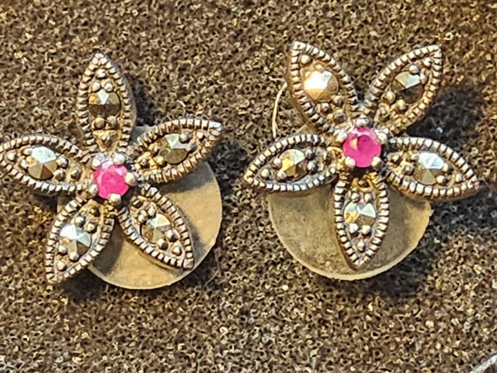 Vintage Sterling Silber Markasiten Ohrstecker (Gebraucht) in Zürich für ...