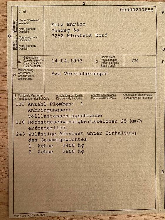 Reform Muli 50 kurzer Radstand (Gebraucht) in Klosters Dorf für CHF ...