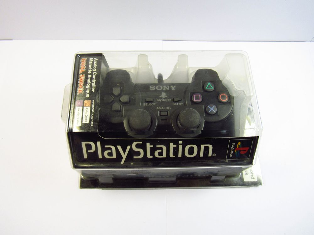 Original SONY PSX (PS1) Dualshock Controller →Diamond BLACK← (Neu und ...