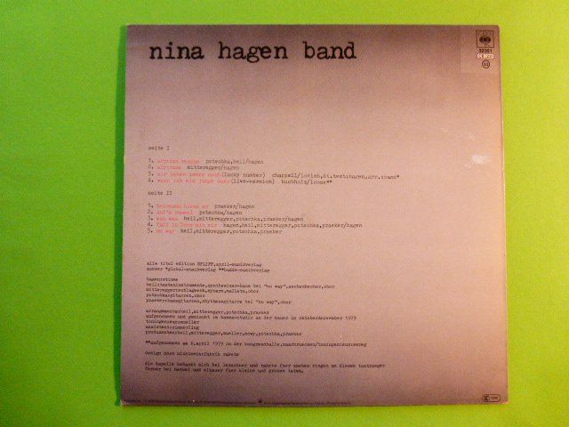 Nina Hagen Band – Unbehagen (Gebraucht) in Zürich für CHF 10 – mit ...