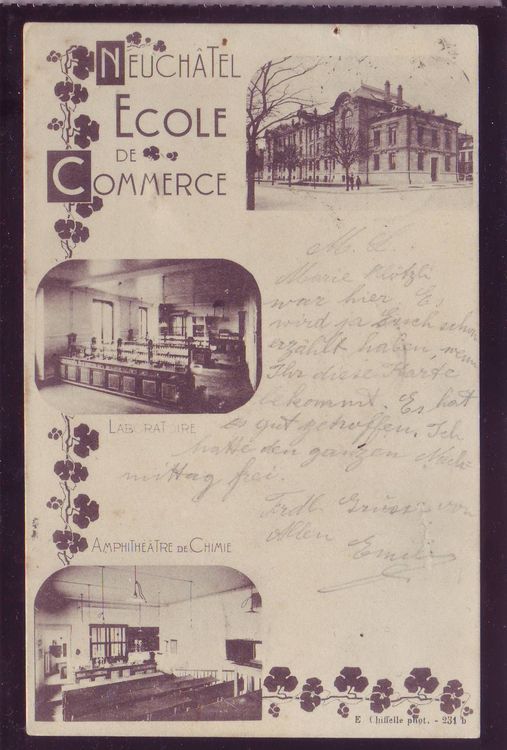 Ecole de Commerce 1903 Neuchâtel / 3 images (Gebraucht) in Orvin für CHF 2 – mit Lieferung auf ...