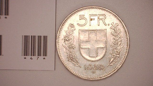 5 Franken 1939 CH Silber vorzüglich (Gebraucht) in Basel für CHF 7 – mit Lieferung auf Ricardo ...