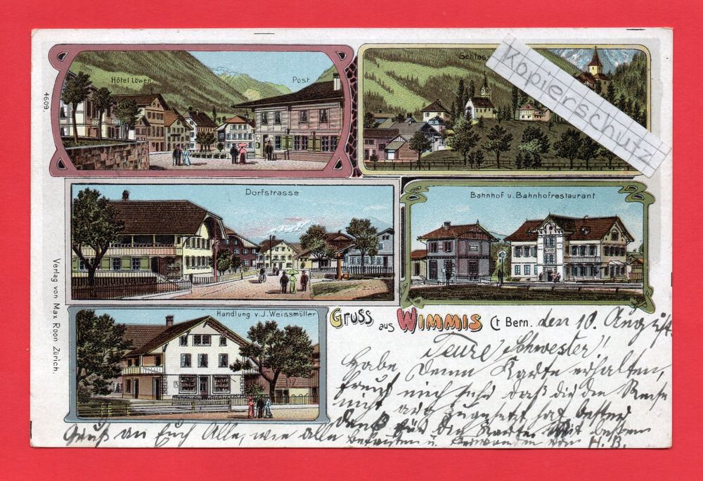 Gruss aus Wimmis (BE) 5-Bild Farb-Litho (Gebraucht) in Zürich für CHF ...