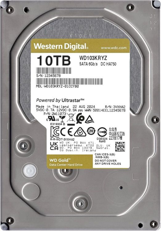 Top: Profi Western Digital 10TB WD Gold WD102KRYZ Fabrikneu! (Neu und ...
