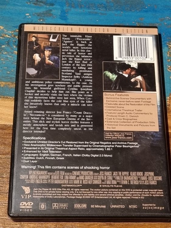 Jack the Ripper - Jess Franco, DVD Kult Thriller (Gebraucht) in ...