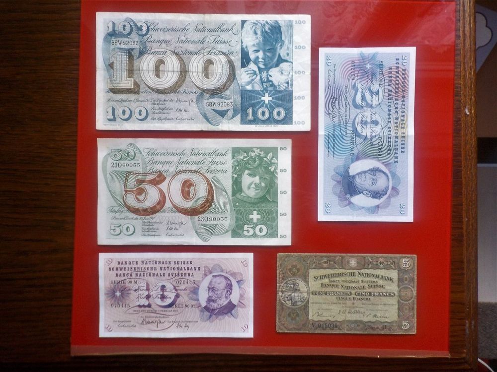 CH-Banknoten LOT 100 Fr-5 Fr Noten | Kaufen auf Ricardo