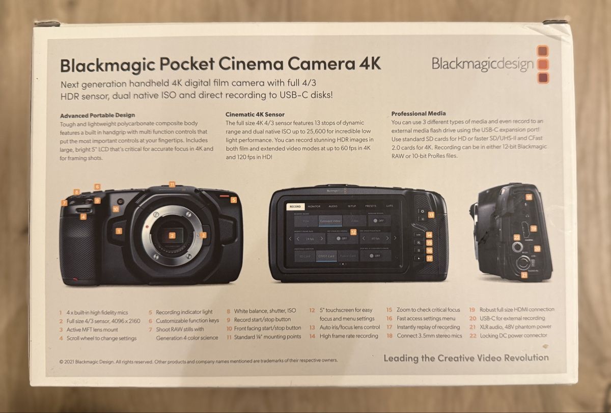 Blackmagic Pocket Cinema Camera 4K comme neuve utilisée 1 x (Neuf (Voir ...