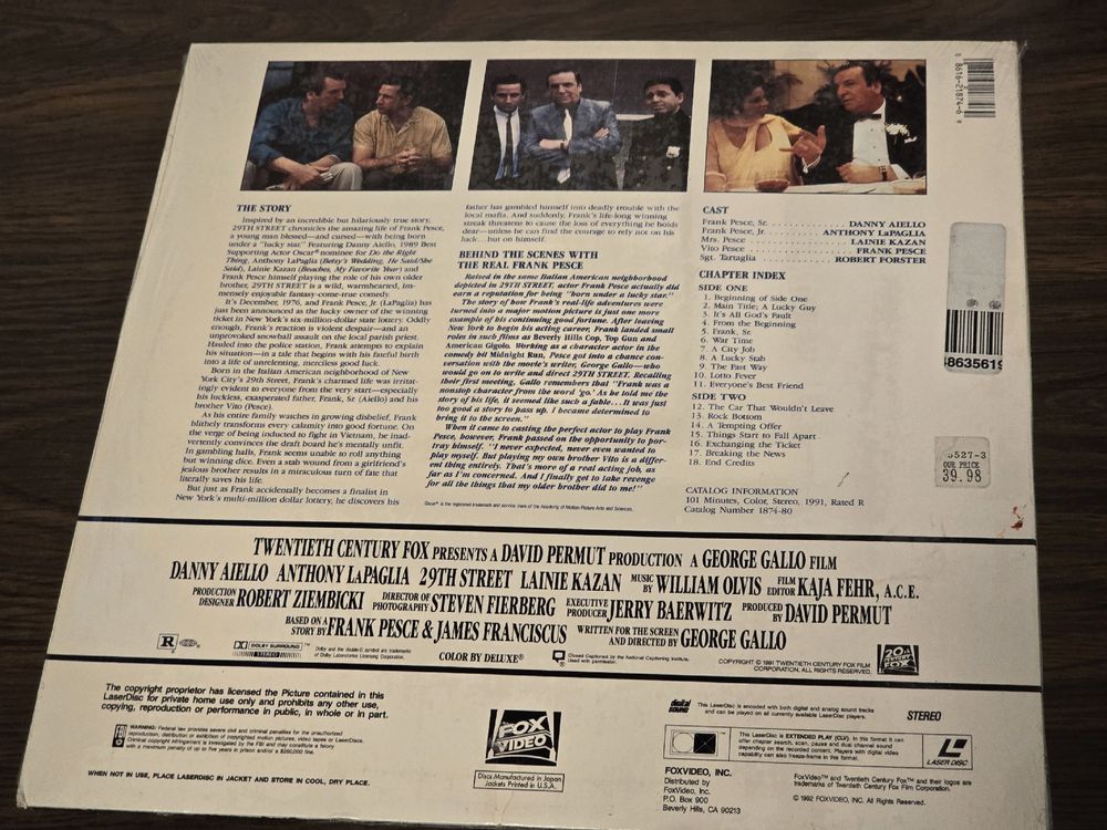 Laserdisc: 29th Street - Danny Aiello - Top Zustand! (Gebraucht) in ...