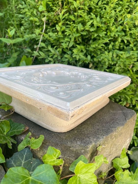 🟢 Carreau de poêle faïence vintage Rare Kachelofenfliese (D'occasion) à ...