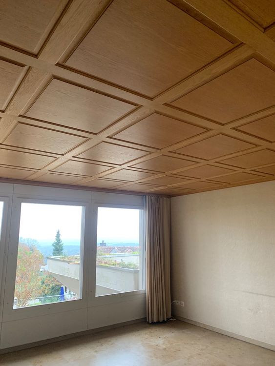 Elegante Holzdecke / Kassettendecke aus Eiche massiv ca 50m2 (Gebraucht ...
