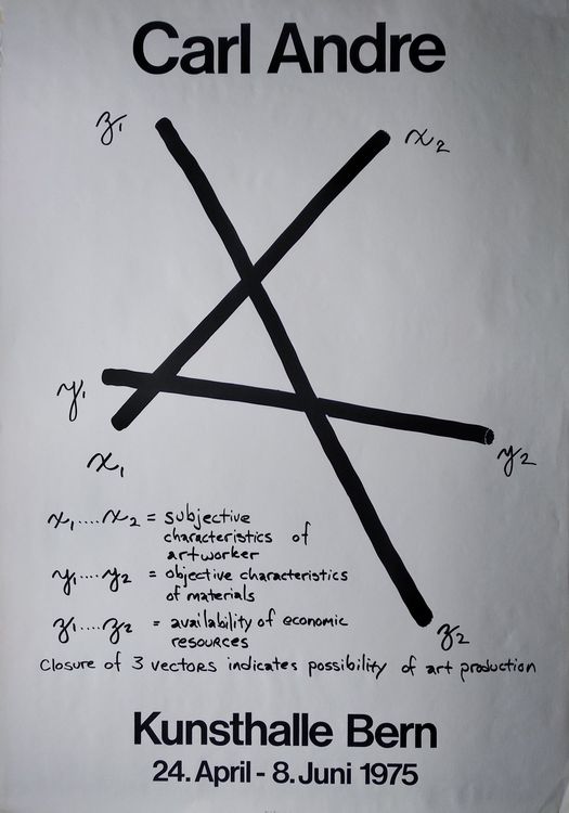 CARL ANDRE KUNSTHALLE BERN 1975 (Gebraucht) in Goldach für CHF 299 – mit Lieferung auf Ricardo ...