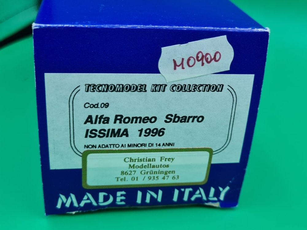 Tecnomodel Alfa Romeo Sbarro Issima 1:43 (Neu und originalverpackt) in ...