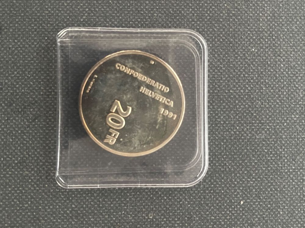 700 Jahre Schweiz 20 Fr Silbermünze 1991 Swissmint (Neu (gemäss ...