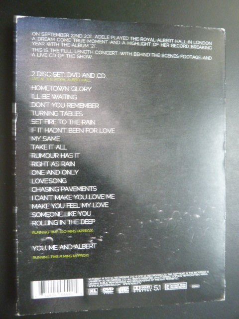 Adele - Live at the Royal Albert Hall (CD + DVD) (Gebraucht) in Au ZH für CHF 6 – mit Lieferung ...