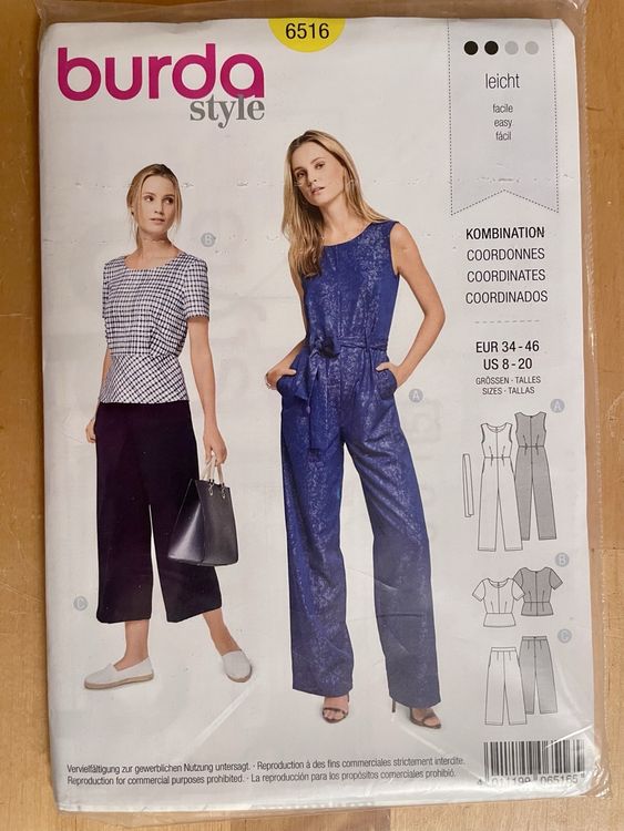 Schnittmuster Burda 6516 | Kaufen auf Ricardo