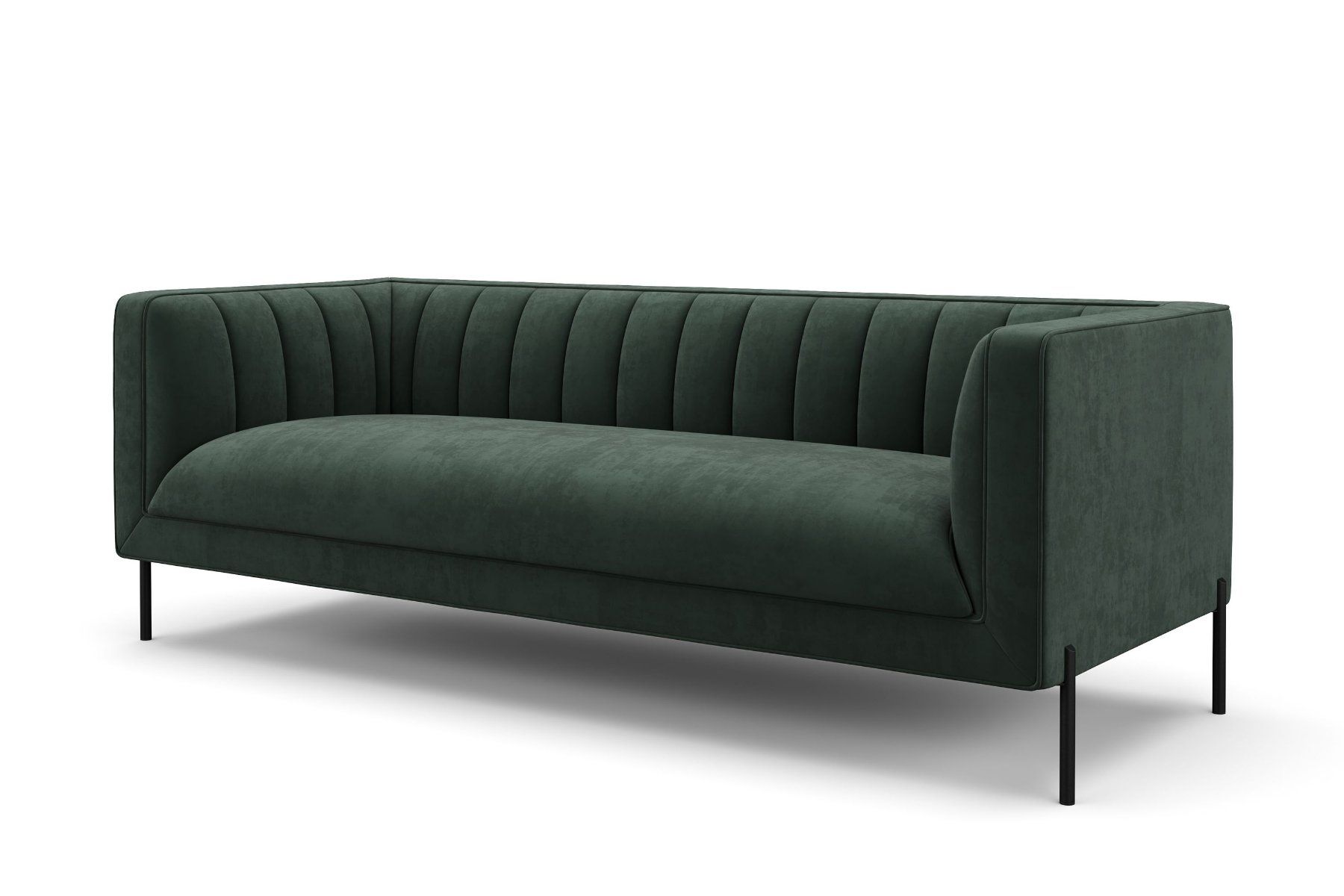 Elegantes Sofa Dunkelgrun Samt Ebenbild