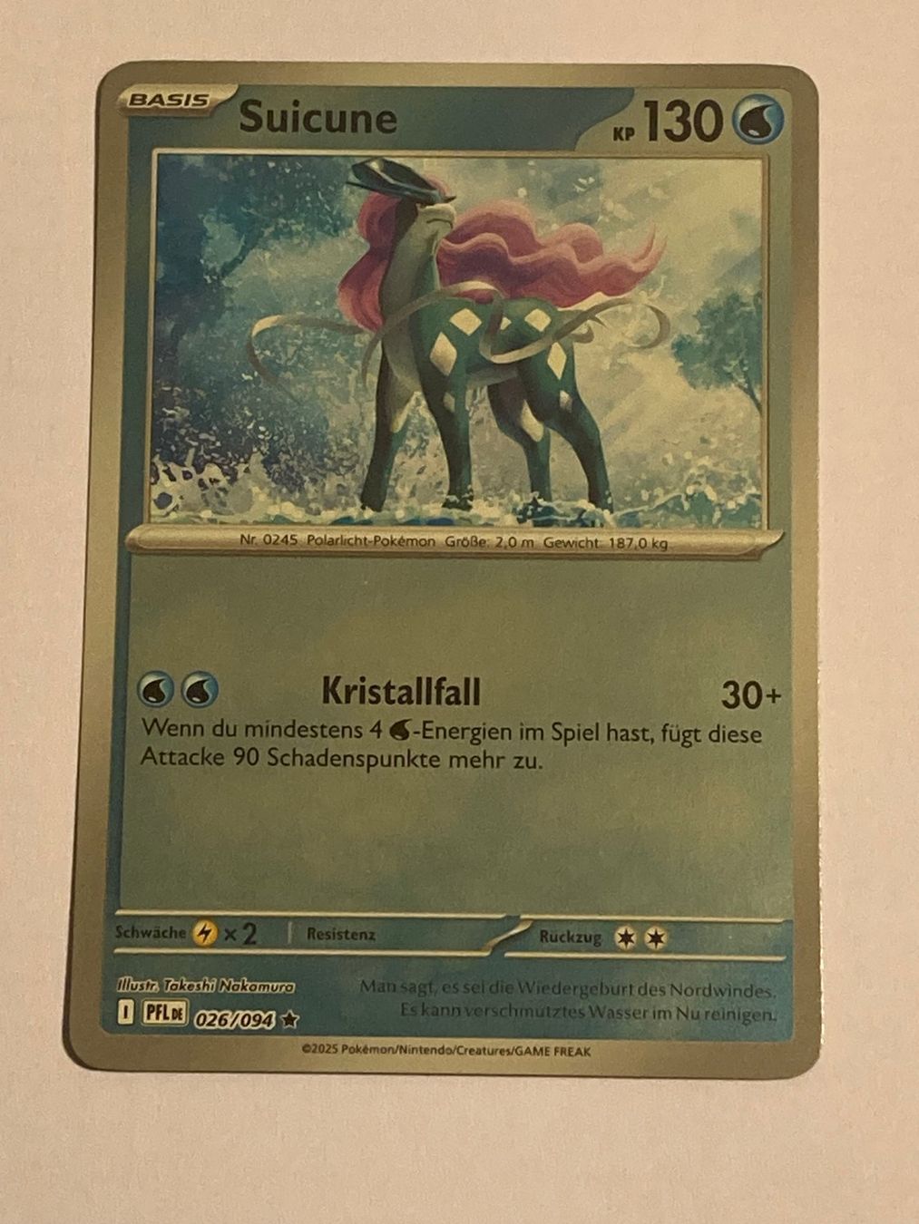 Pokemon FATALE FLAMMEN Suicune 026 / 094 🇩🇪 DE - Rev-Holo (Neu (gemäss ...