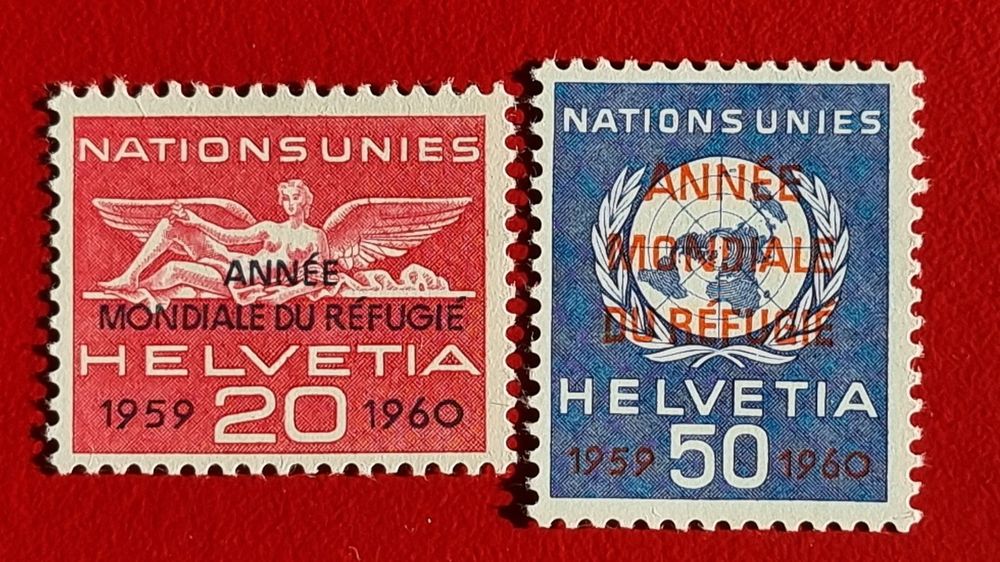 NATIONS UNIES ÜBERDRUCK ANNEE MONDIALE D REFUGIE 1959 1960** (Neu (gemäss Beschreibung)) in ...