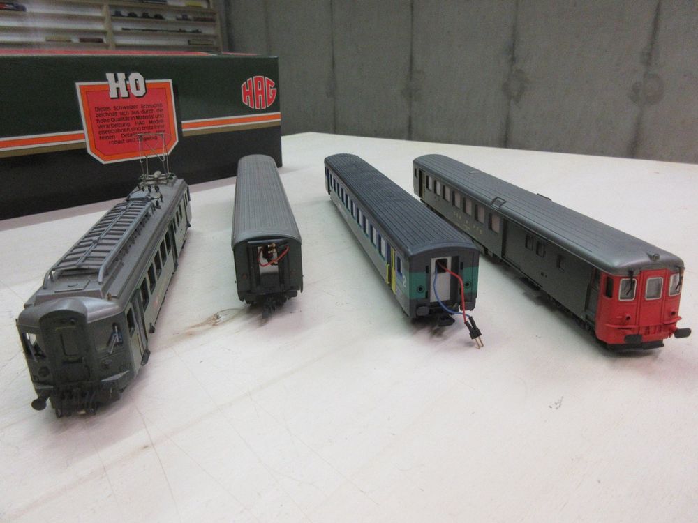 HAG locomotive no 152, dig.WS, BDe 4/4 SBB HO + 3 wagons | Kaufen auf ...